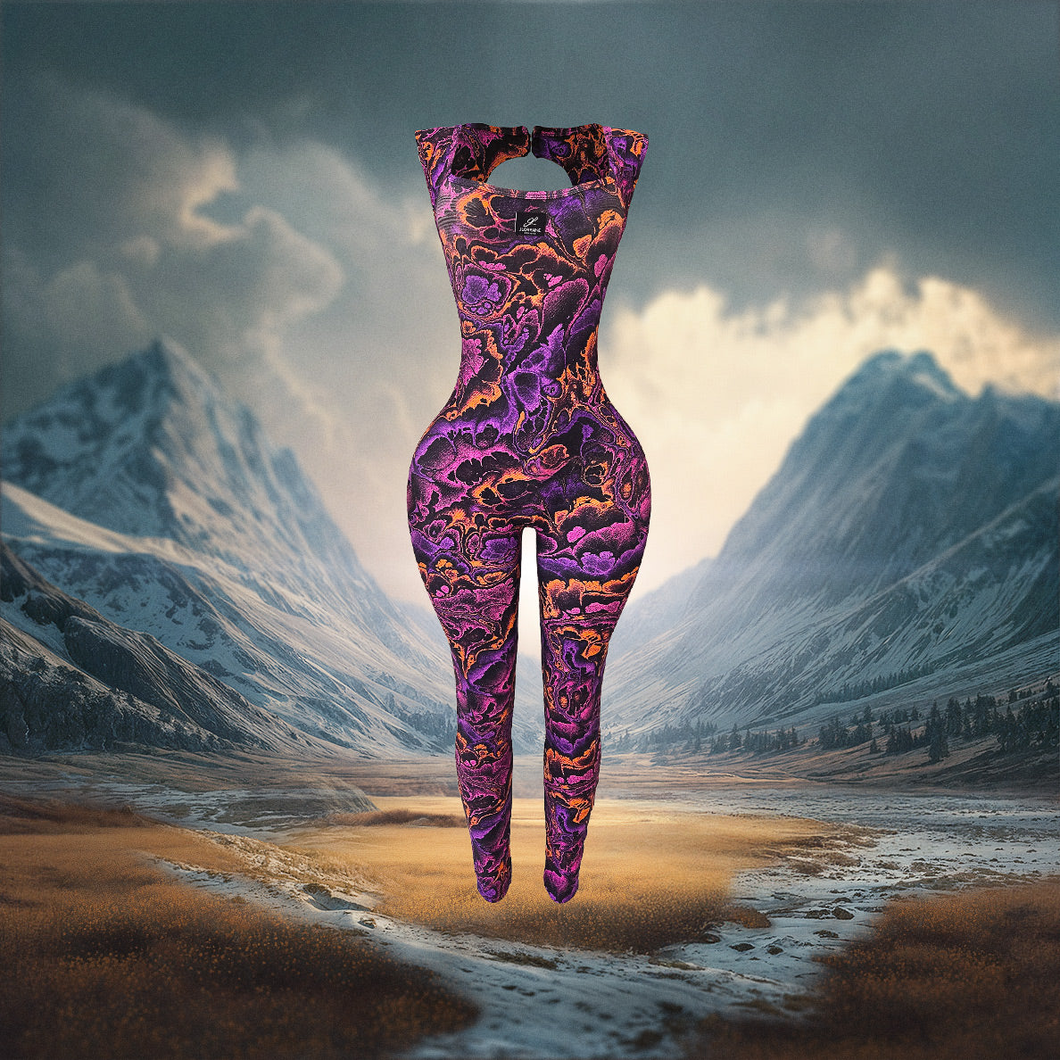 Willow Jumpsuit – Purple Dragon Print Square Neck | JLorraine ...
